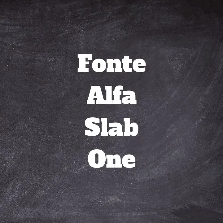 Fonte Alfa Slab One - Baixar Fontes Gratis