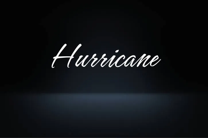 Fonte Hurricane - Baixar Fontes Gratis