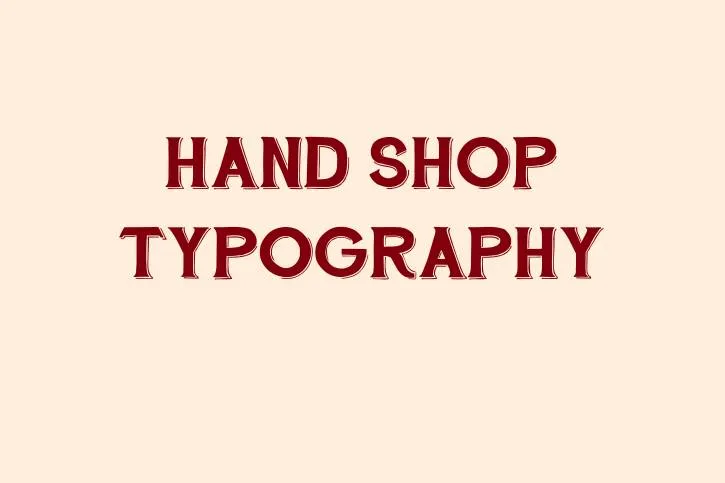 Fonte Hand Shop Typography - Baixar Fontes Gratis
