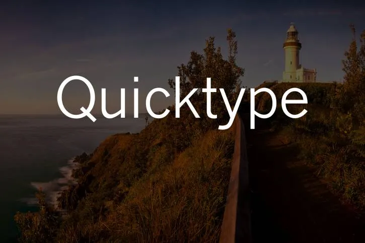 Fonte Quicktype - Baixar Fontes Gratis